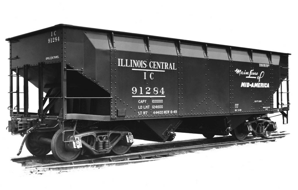 Illinois Central Enterprise offset hoppers | Resin Car Works Blog