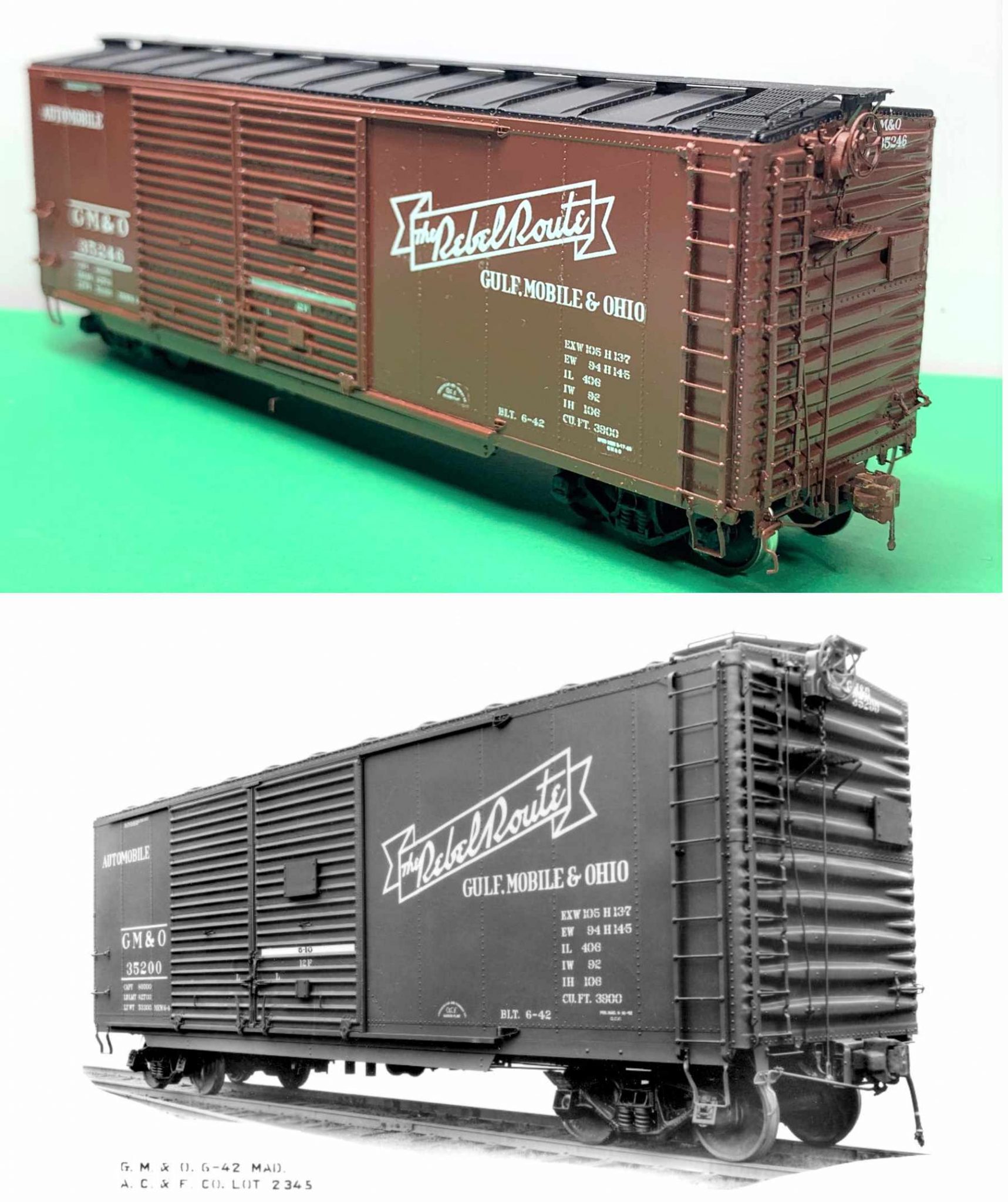 GM&O 40-foot ACF automobile boxcar | Resin Car Works Blog